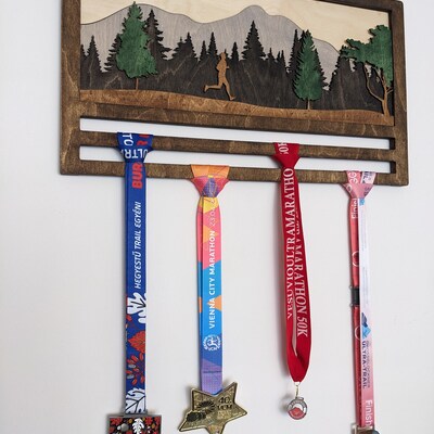 Medal Display Running Marathon, Custom Medal Hanger, Gift for Him ...