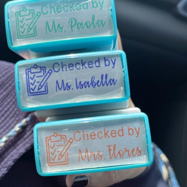 Personalized Teacher Checklist Stamp, Teacher Writing Checklist Stamp ...