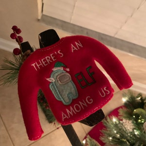 Suspicious Crewmate Astronaut Embroidered Elf Sweaters - Etsy