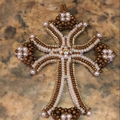 Beading4perfectionists : ananias Cross Pendant RAW - Etsy