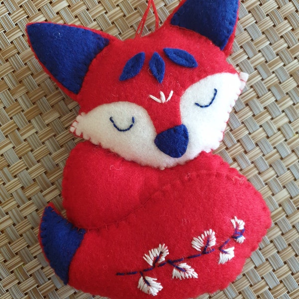 Felt Fox Sewing Pattern, Swedish Fox Felt Ornament, Felt Fox Digital ...