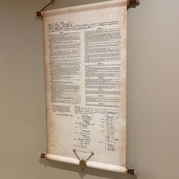 United States Constitution Wall Art - Constitutional Document Canvas ...