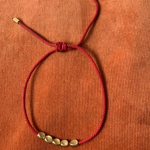 Handmade Tibetan Buddhist Red Thread & Copper Bead Bracelet, Buddhist ...
