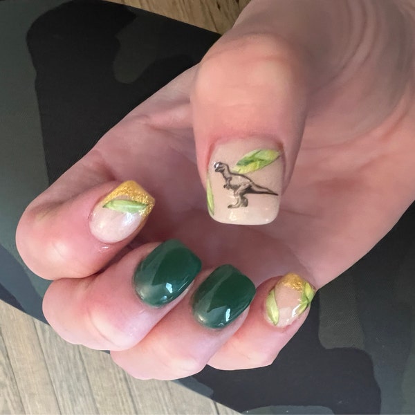 Dinosaur T-rex Nail Art Decal Sticker - Etsy