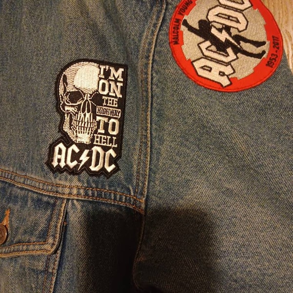 AC/DC Highway to Hell Patch / Heavy Metal Music Patch / Sew or Iron on Embroidered Rock Music ...