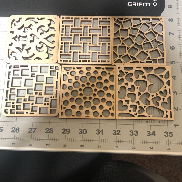 300 Coaster Volume # 1 Wood, Metal, Wall Decor, Wall Hanging | CNC ...