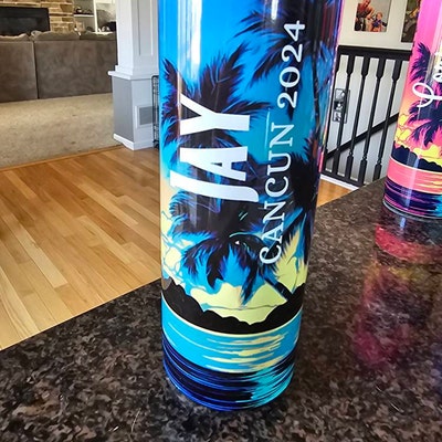 Family Vacation Tumblers With Name, Group Vacation Tumbler, Palm Tree ...
