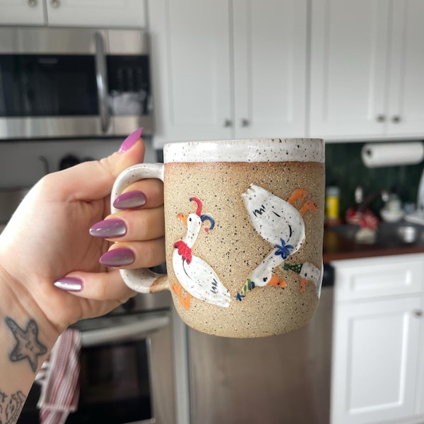 PRE ORDER Handmade Ceramic Silly Goose Mug / Customizable Silly Goose ...