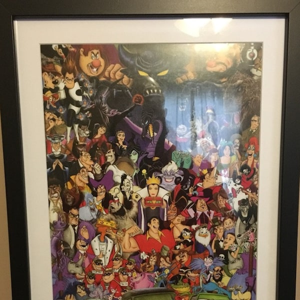 Ultimate Disney Villain Montage 11 X 17 Colored Pencil Drawing Print - Etsy
