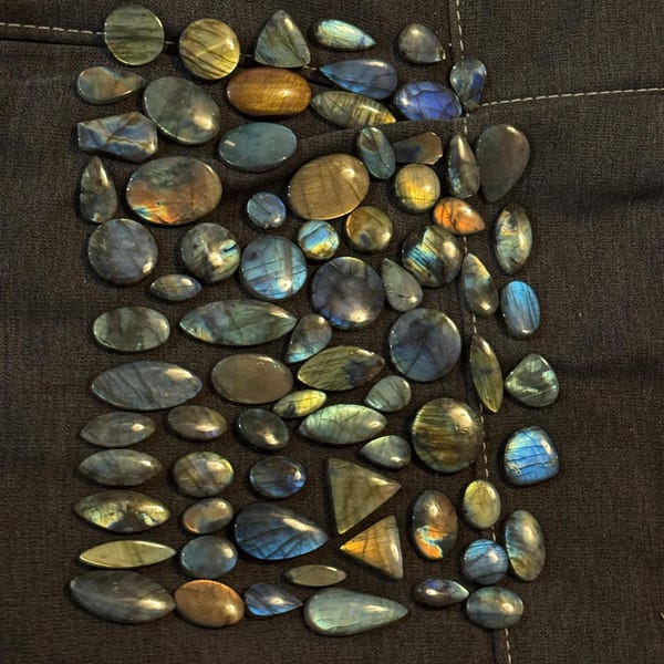 Natural LABRADORITE CABOCHON Multifire Wholesale Labradorite Gemstone ...