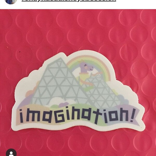 Figment of Imagination Cute Vinyl Small Sticker Design - Etsy