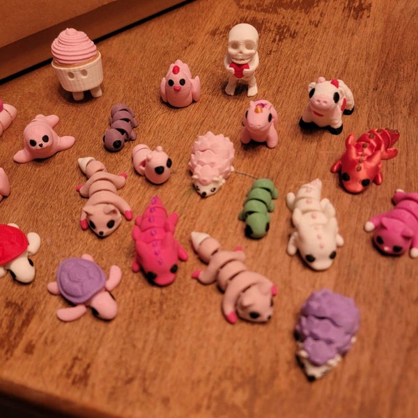 3D Printed Marine Animal Toy Bundle, Colorful Fidget and Sensory Aids ...