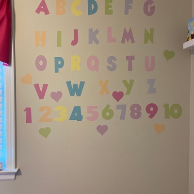 Pastel Rainbow Alphabet Wall Decals Abc's Nursery Decor - Etsy