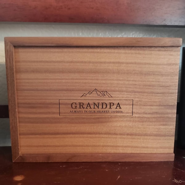 Travel Keepsake Box - Custom Wood Box for Letter Post Card Trinket ...
