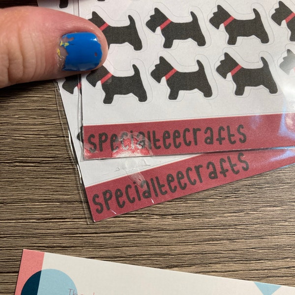 Scotty Dog Sticker Sheet - Scotty Dog Stickers - Etsy