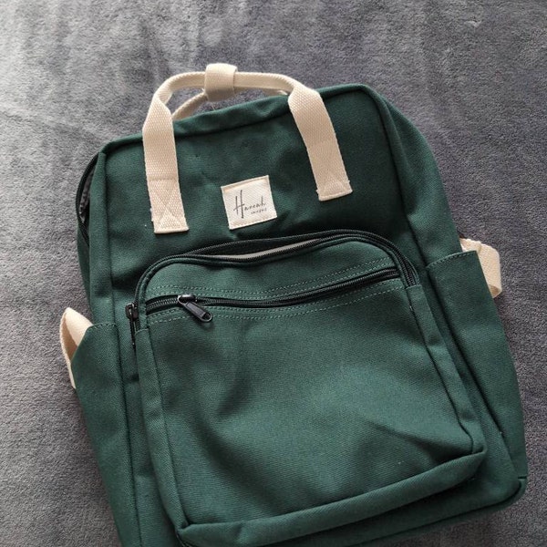 Canvas Backpack AKI, Christmas Gift, Backpack for Woman, Travel ...