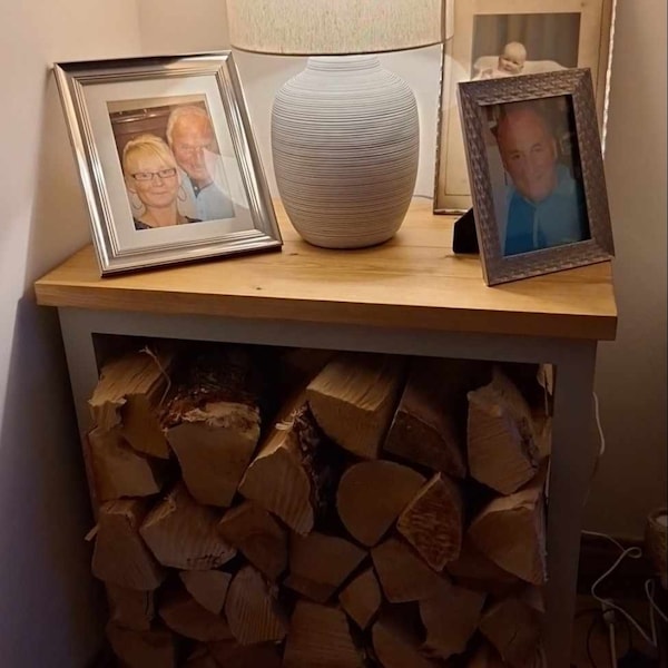 Two Tier Log Store | Indoor Log Store | Side Table | Log Storage ...