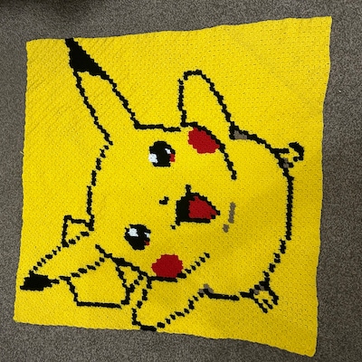 Pikachu Corner to Corner Crochet Blanket Pattern - Etsy