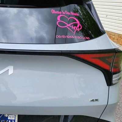 In Memory Car Decal Memorial Car Decal in Loving Memory Car - Etsy
