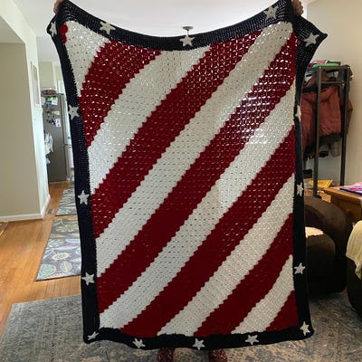 Patriotic Crochet Afghan Digital Pattern - Etsy