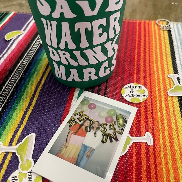 DRINK MARGARITAS Cups for Margs Before Matrimony Bachelorette Party ...