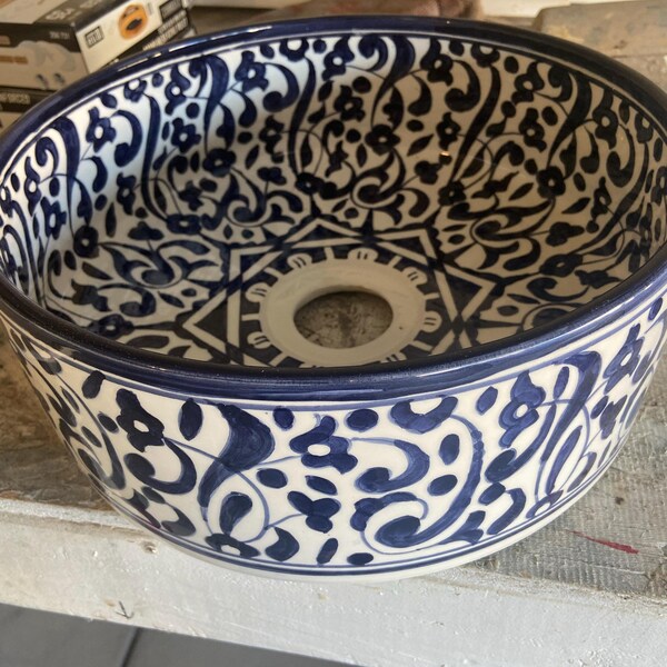 Moroccan Ceramic Wash Basin-handmade Ceramic Bathroom Sink-kitchen Tub ...