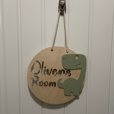 Kids Dinosaur Sign Personalised and Cute Perfect for - Etsy