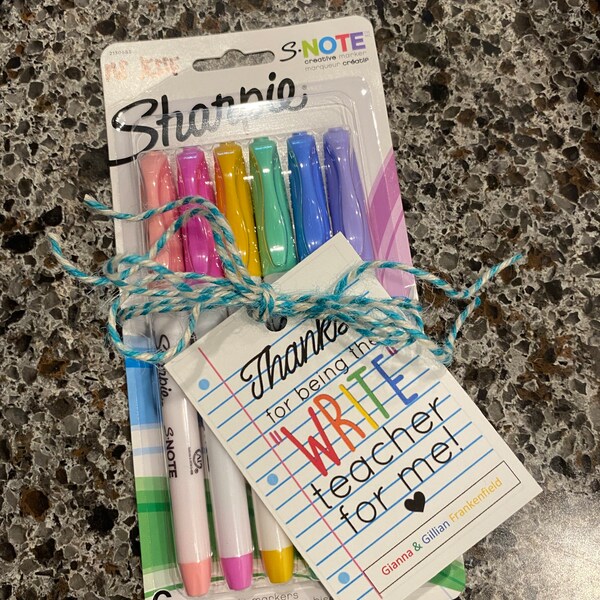 Teacher Appreciation Printable Gift Tags, Write Teacher for Me Teachers ...