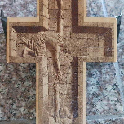 Digital Engraving File jesus Cross Well 3D Illusion File for - Etsy