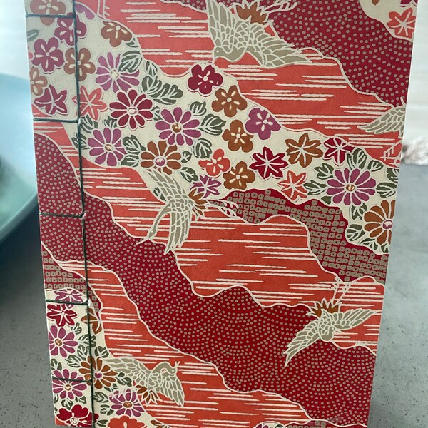 Japanese Print Journal A5 Handmade Silk/chiyogami Journal Small Silk ...