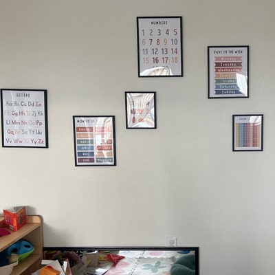 Set of 6 Educational Wall Art, Classroom Posters, Homeschool Printables ...