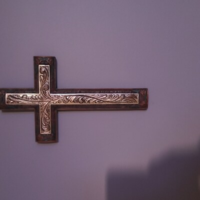 CROSS Metal Cross Turquoise Blue Blue Cross Wall Cross - Etsy