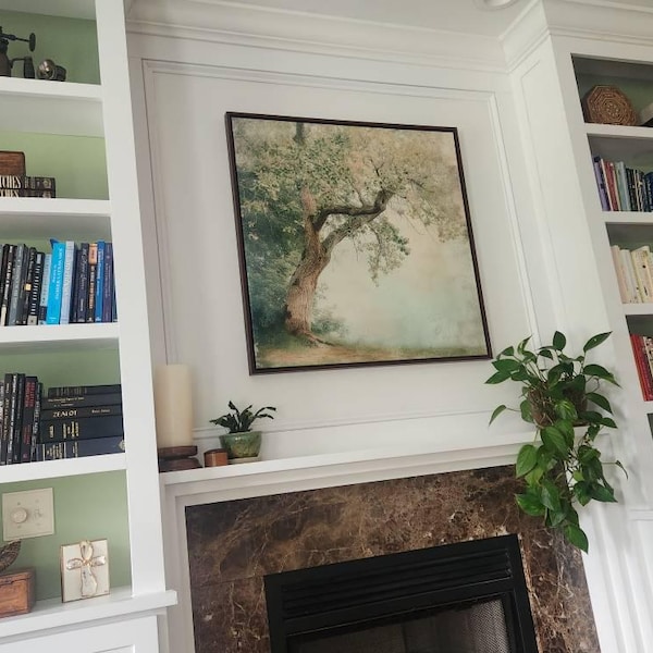 Vintage Spring Meadow Forest Landscape Wall Art, Long Horizontal ...