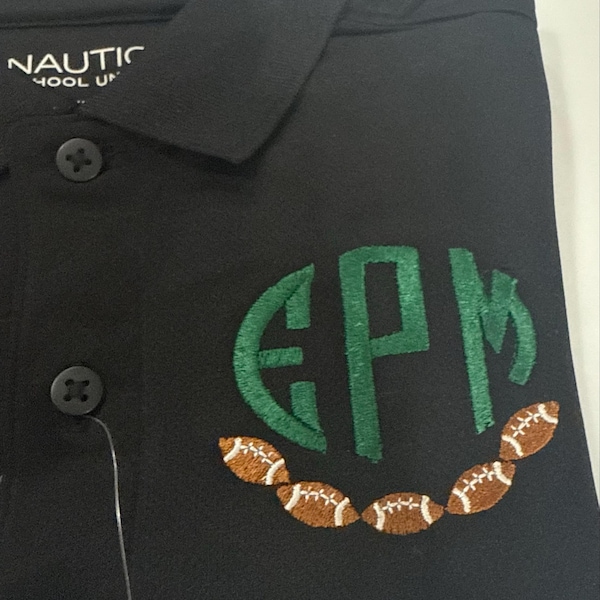 Football Laurel Frame, Football Monogram Frame, Sports Embroidery, Team ...