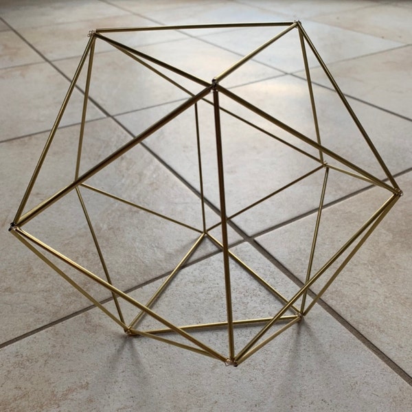 Geometric Icosahedron Himmeli - Coffee Table Decor - Modern Minimalist ...