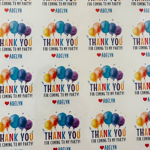 BOGO / Birthday Thank You Stickers / Birthday Stickers Personalized ...
