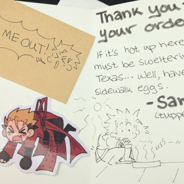 Hanging Vash Sticker ; Trigun Stampede / Trigun Maximum Inspired Vinyl ...