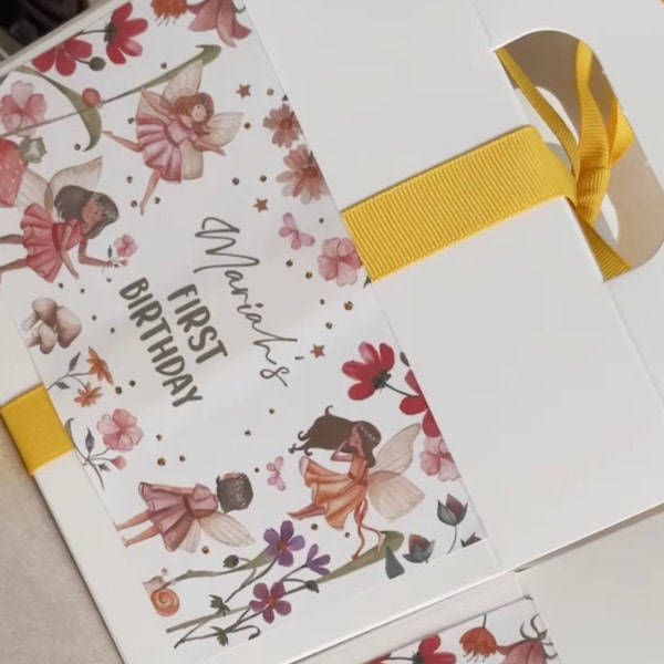 Editable Fairy Birthday Gable Gift Box Label Fantasy Fairies Birthday ...