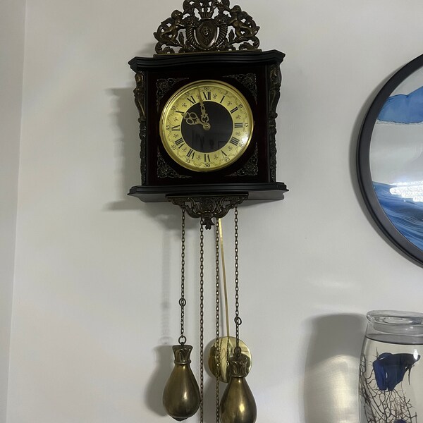 Antique Vintage Zaanse Wall Clock Zaandam Dutch RARE 1 Day Holland ...