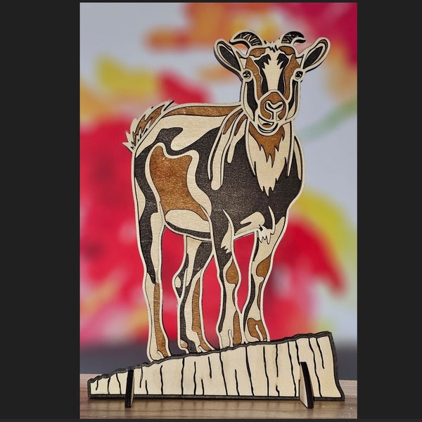 Multilayer Goat Climbing Laser Cut File 3D Layered Goat Layered Dxf Dwg ...