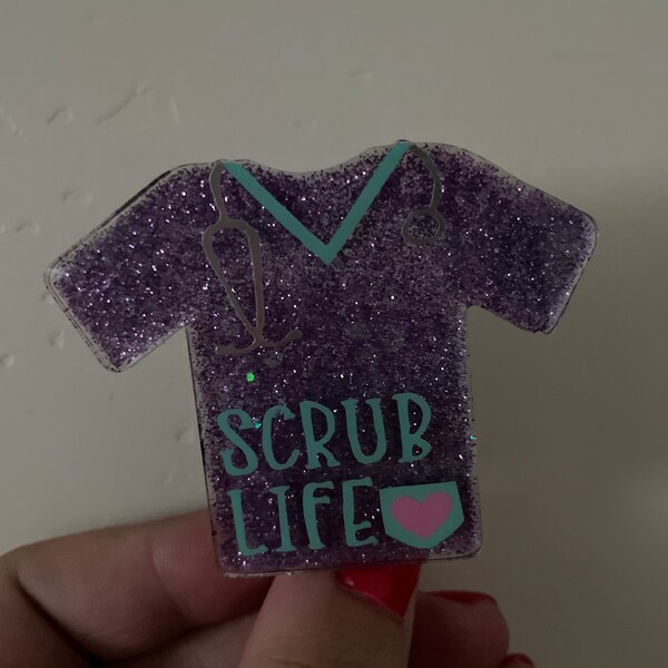 Scrub Life Badge Reel, Nurse Life, Interchangeable Retractable Custom ...