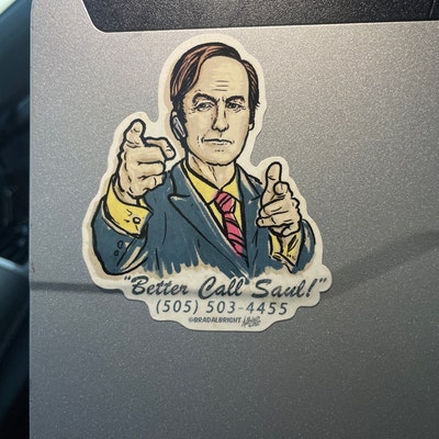 Saul Goodman Portrait Sticker Hand Drawn Illustration Water Resistant ...