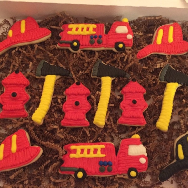 Set of 4 Fireman Cookie Cutter - Baking Supply, Fireman Birthday ...