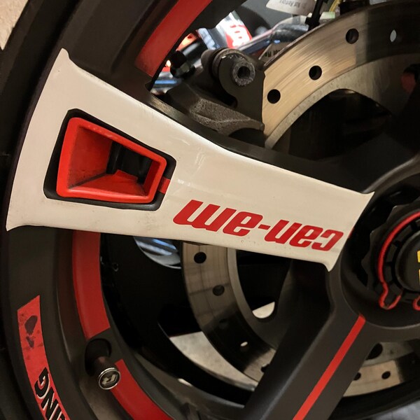 Three Down Biker Wave Decal for Can-am Ryker Panels, Hood Accent, or ...