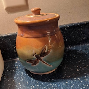 Handmade pottery storage jars set of 3 Dragonfly Canisters | Etsy