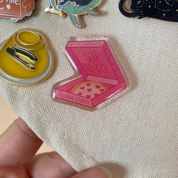 Glep Says yippee Pin Smiling Friends Inspired Glitter Epoxy Pin - Etsy