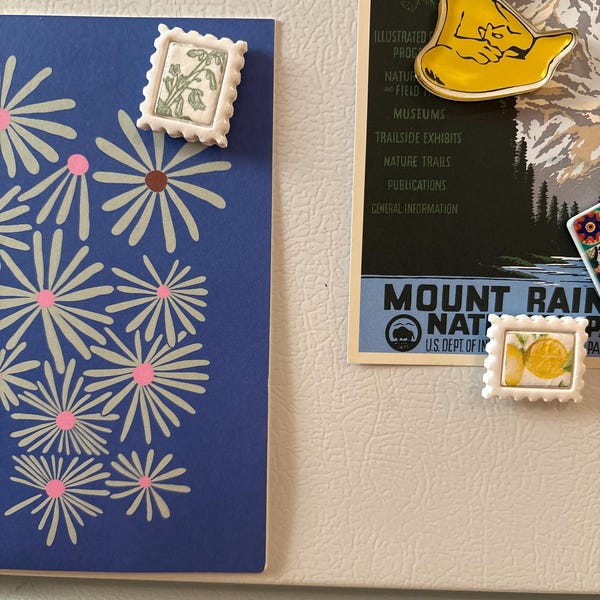 Assorted Stamp Magnets (set of 4) - Etsy