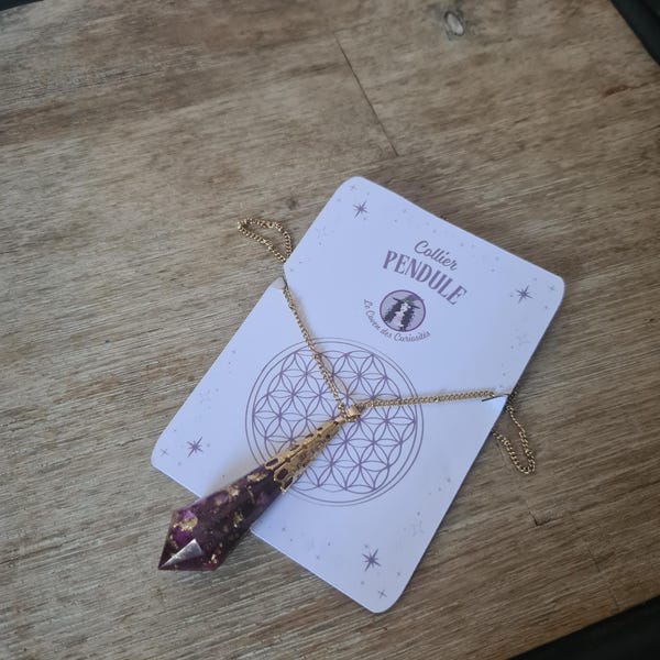 Gothic Gilded and Blue Obsidian Divinatory Pendulum, Resin Pendulum ...