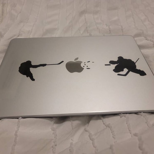 Penguin Bites the Apple MacBook Sticker Linux Tux Decal Fits Both Old ...