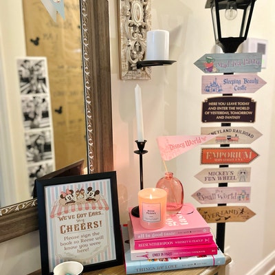 Disneyland Party Directional Sign, Mickey Birthday, Princess Birthday ...